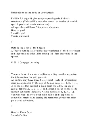 Chapter 7Organizing and Outlining the Speech BodySPEAK.docx