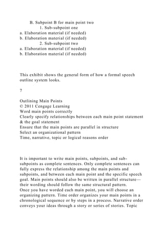 Chapter 7Organizing and Outlining the Speech BodySPEAK.docx