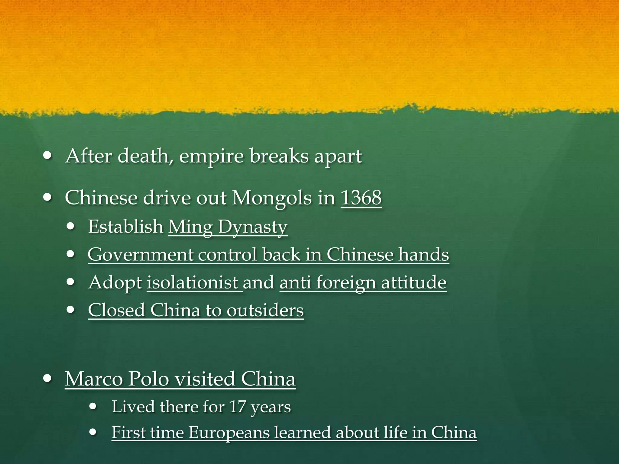 Chapter 7 Part 2- Mongols and Africa | PPTX