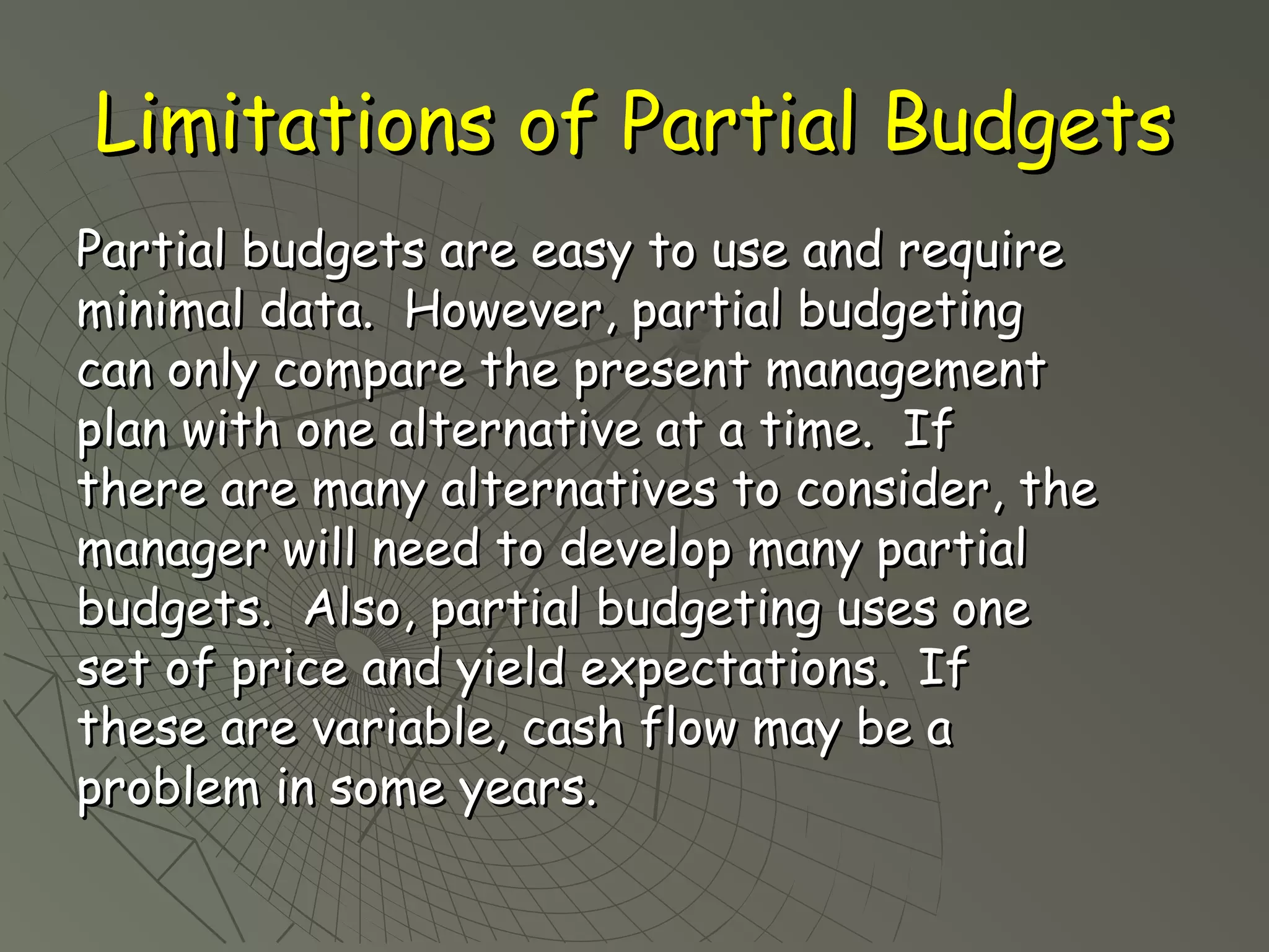 Chapter 7(partial budgeting) | PPT