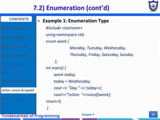 User Defined Datatypes in C++ (Union, enum, class) | PPTX | Programming Languages | Computing