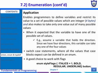 User Defined Datatypes in C++ (Union, enum, class) | PPTX | Programming Languages | Computing