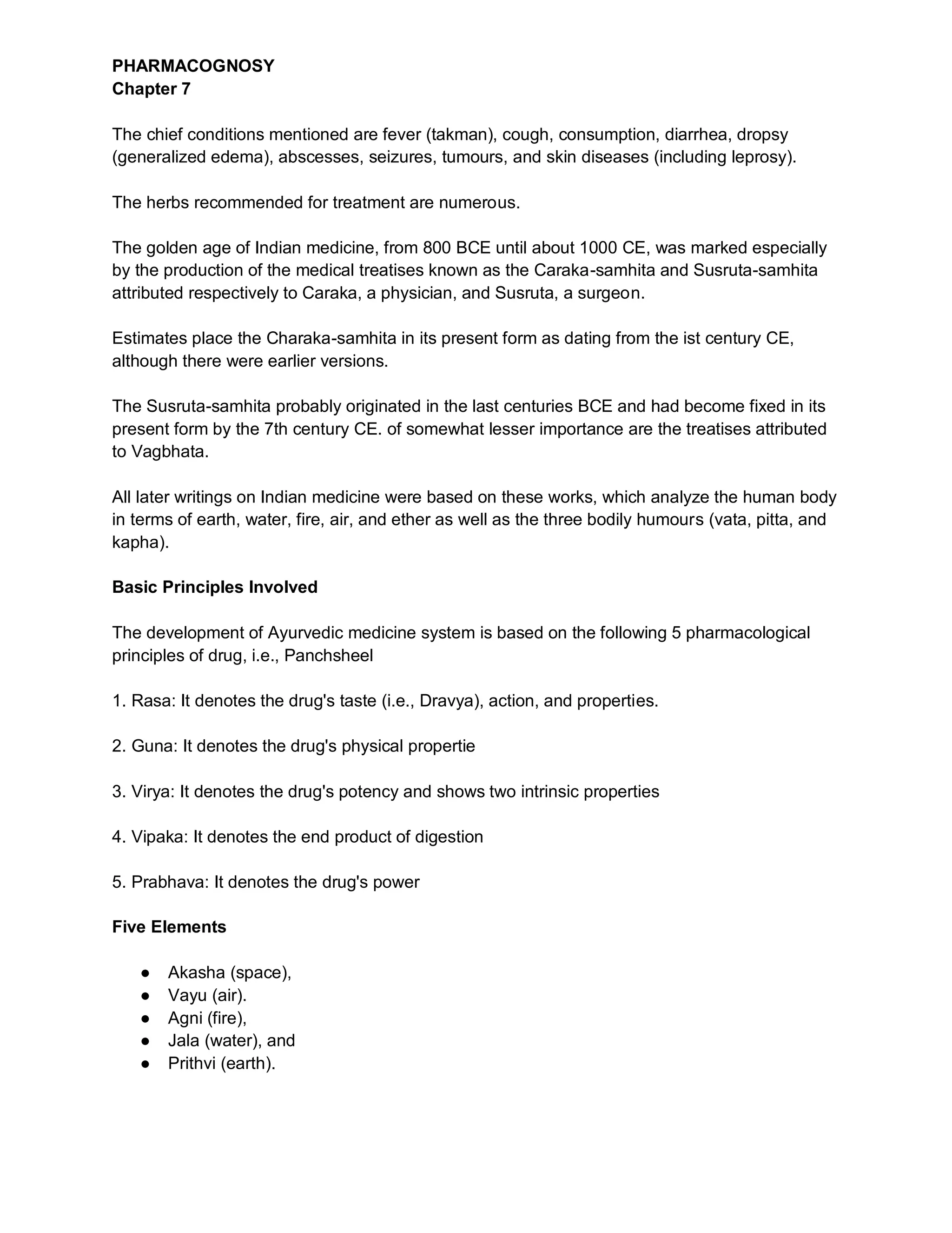 Chapter 7 Pharmacosy Traditional System of Medicine & Ayurvedic ...