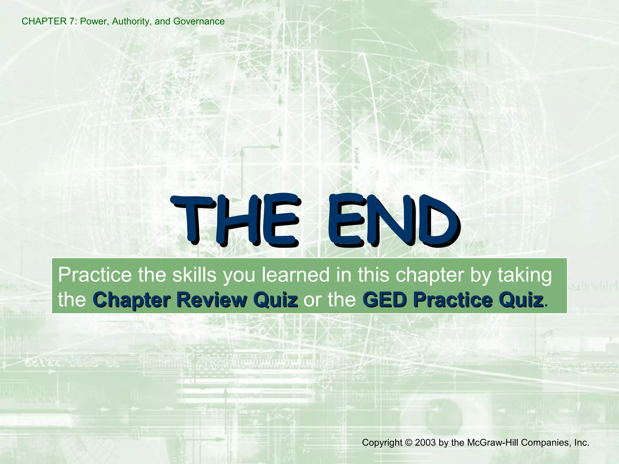 Chapter 7 power, authority, and governance | PPT
