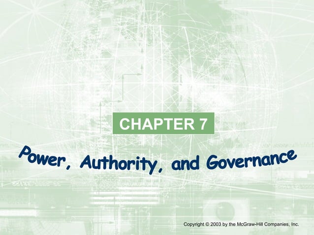 Chapter 7 power, authority, and governance | PPT