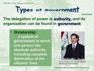 Chapter 7 power, authority, and governance | PPT