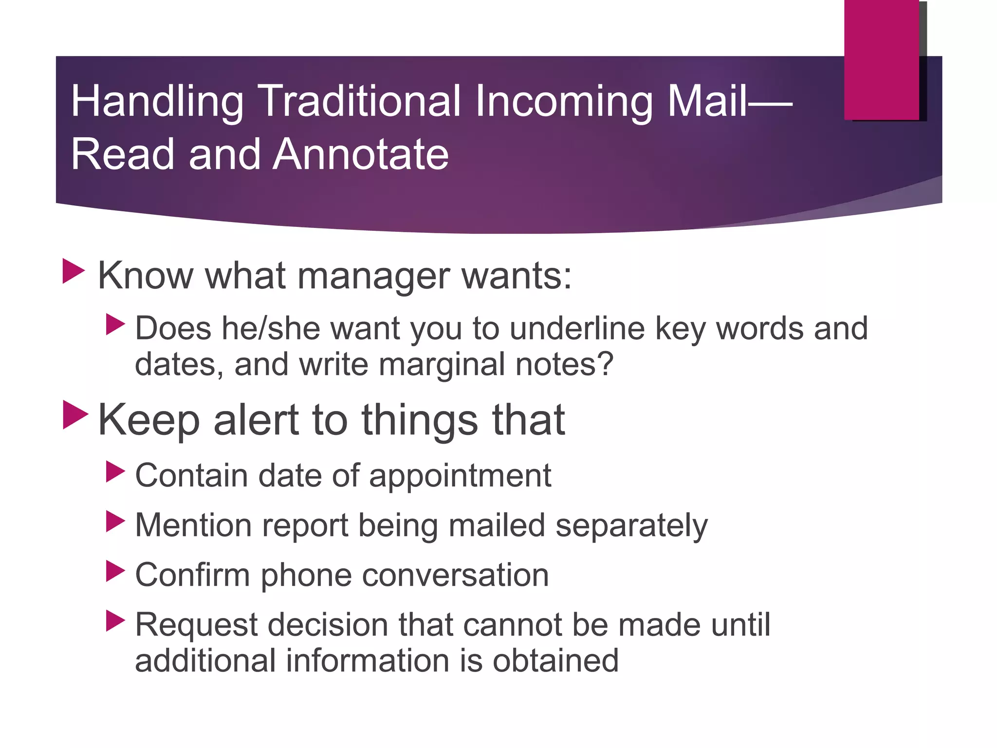 Chapter 7: Processing Mail | PPT