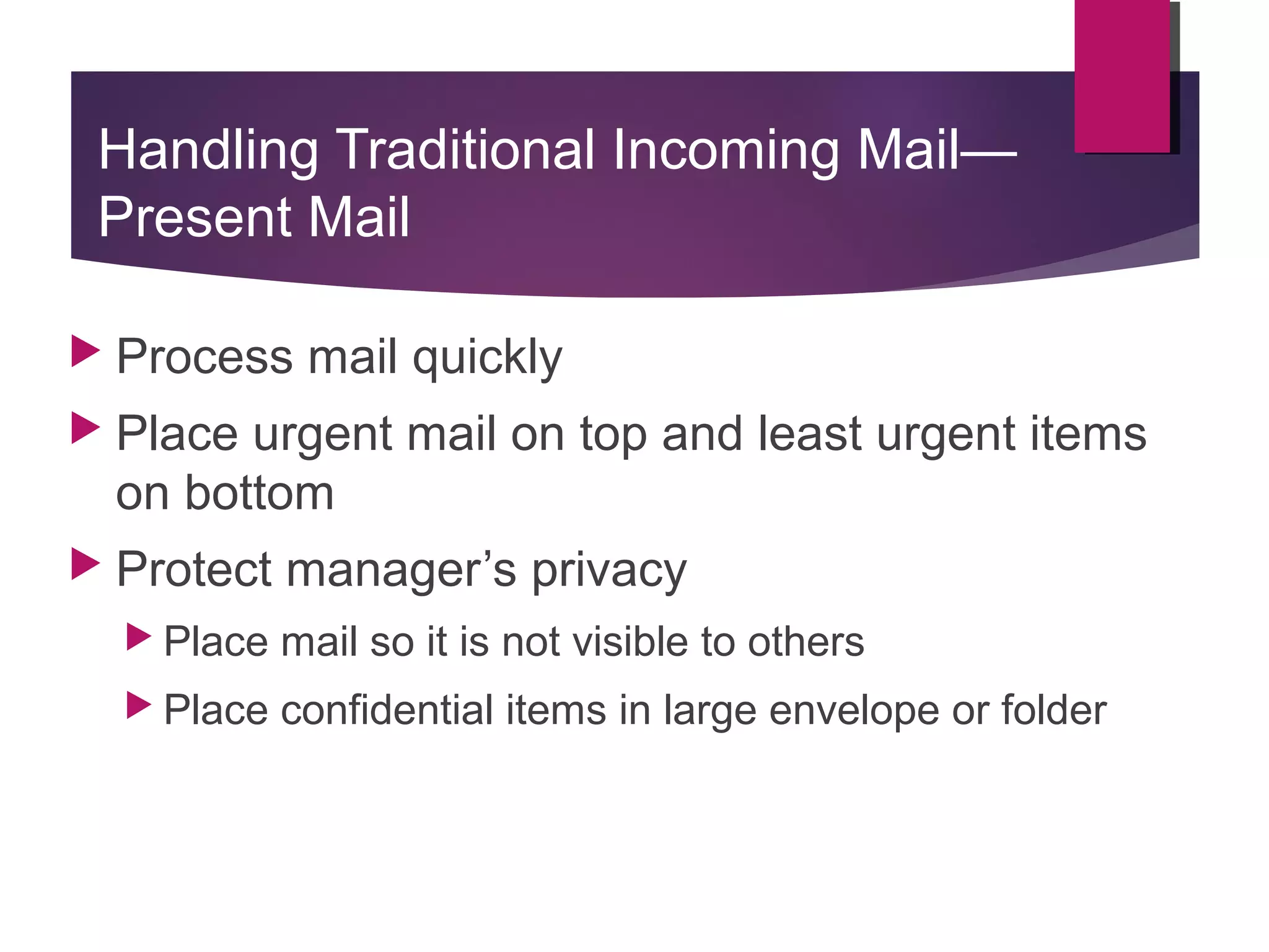 Chapter 7: Processing Mail | PPT