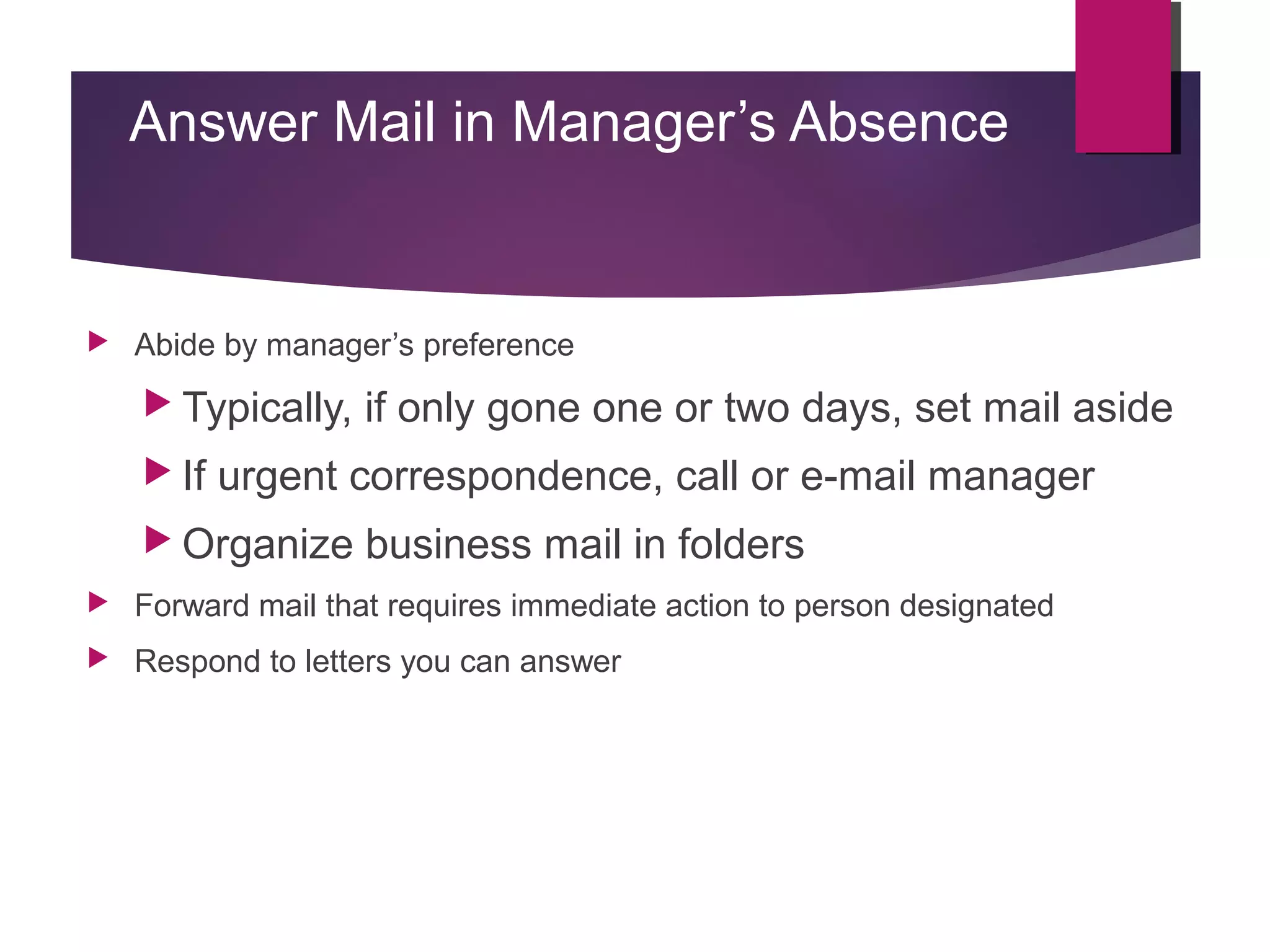 Chapter 7: Processing Mail | PPT