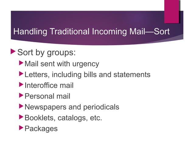 Chapter 7: Processing Mail | PPT