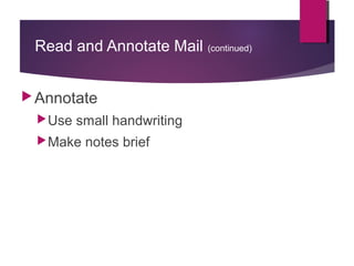 Chapter 7: Processing Mail | PPT