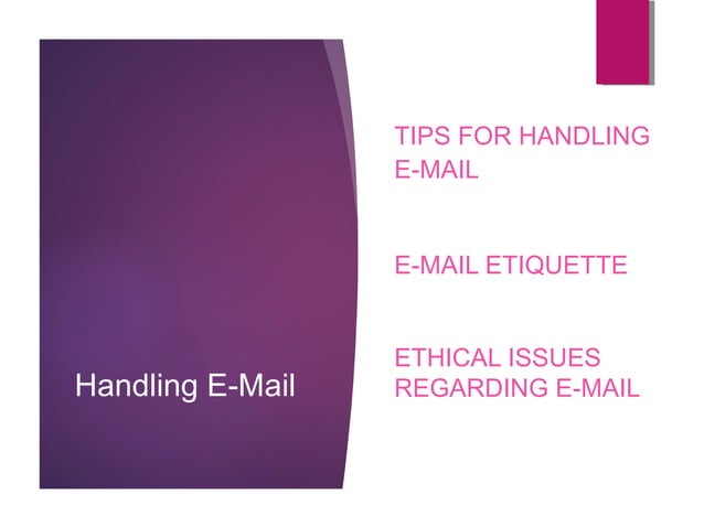 Chapter 7: Processing Mail | PPT