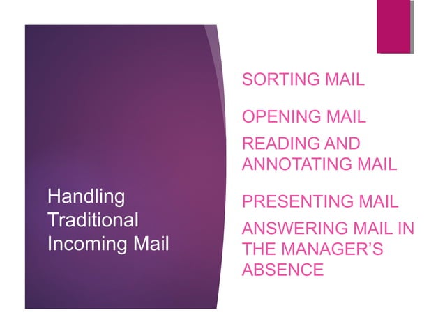 Chapter 7: Processing Mail | PPT