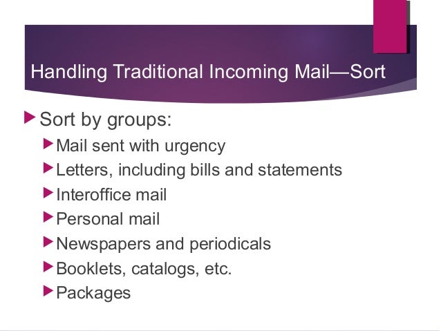 Chapter 7: Processing Mail