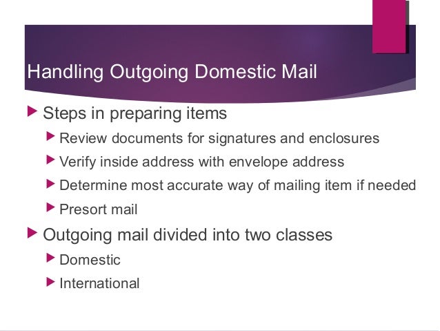 Chapter 7: Processing Mail
