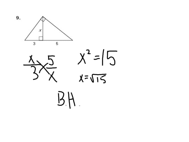 Geometry Chapter 7 Practice Test (B) P6 | PPT