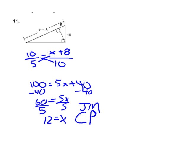 Geometry Chapter 7 Practice Test (B) P6 | PPT