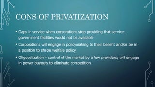 Chapter 7 privatization | PPT