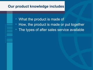 Chapter 7 product knowledge and how to sell | PPT