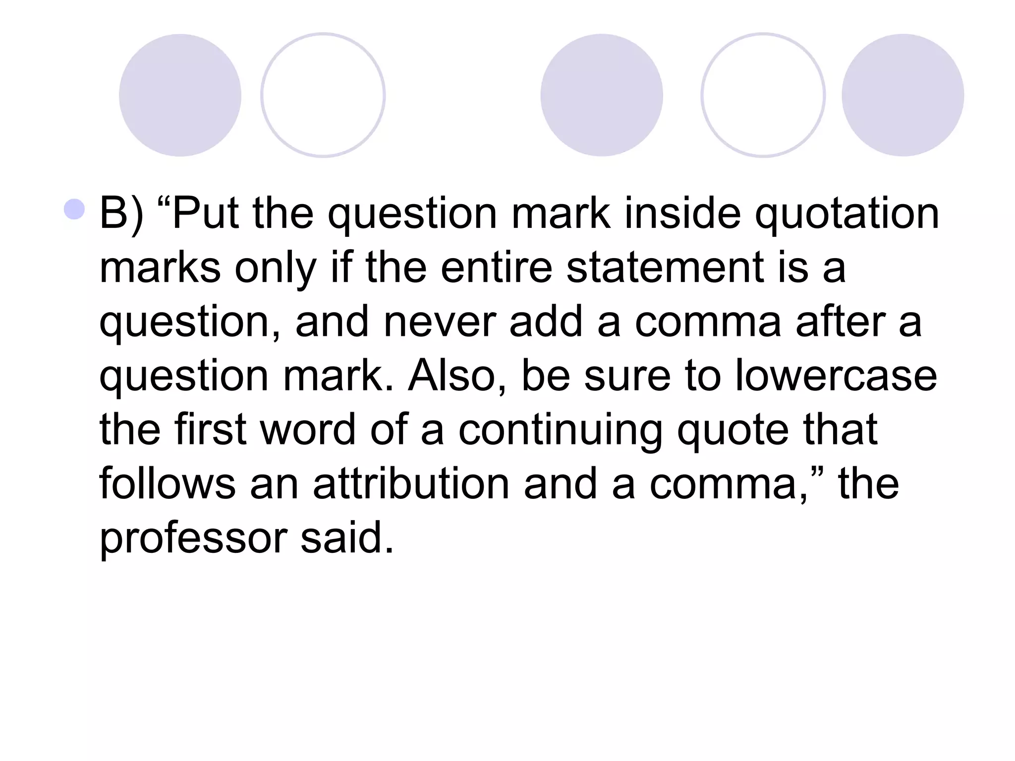 Chapter 7 punctuation | PPT