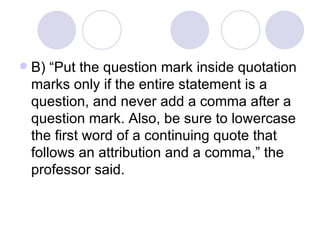 Chapter 7 punctuation | PPT