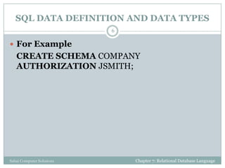 Chapter 7 relation database language | PPTX