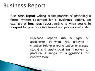 Chapter: Report Writing | PPTX