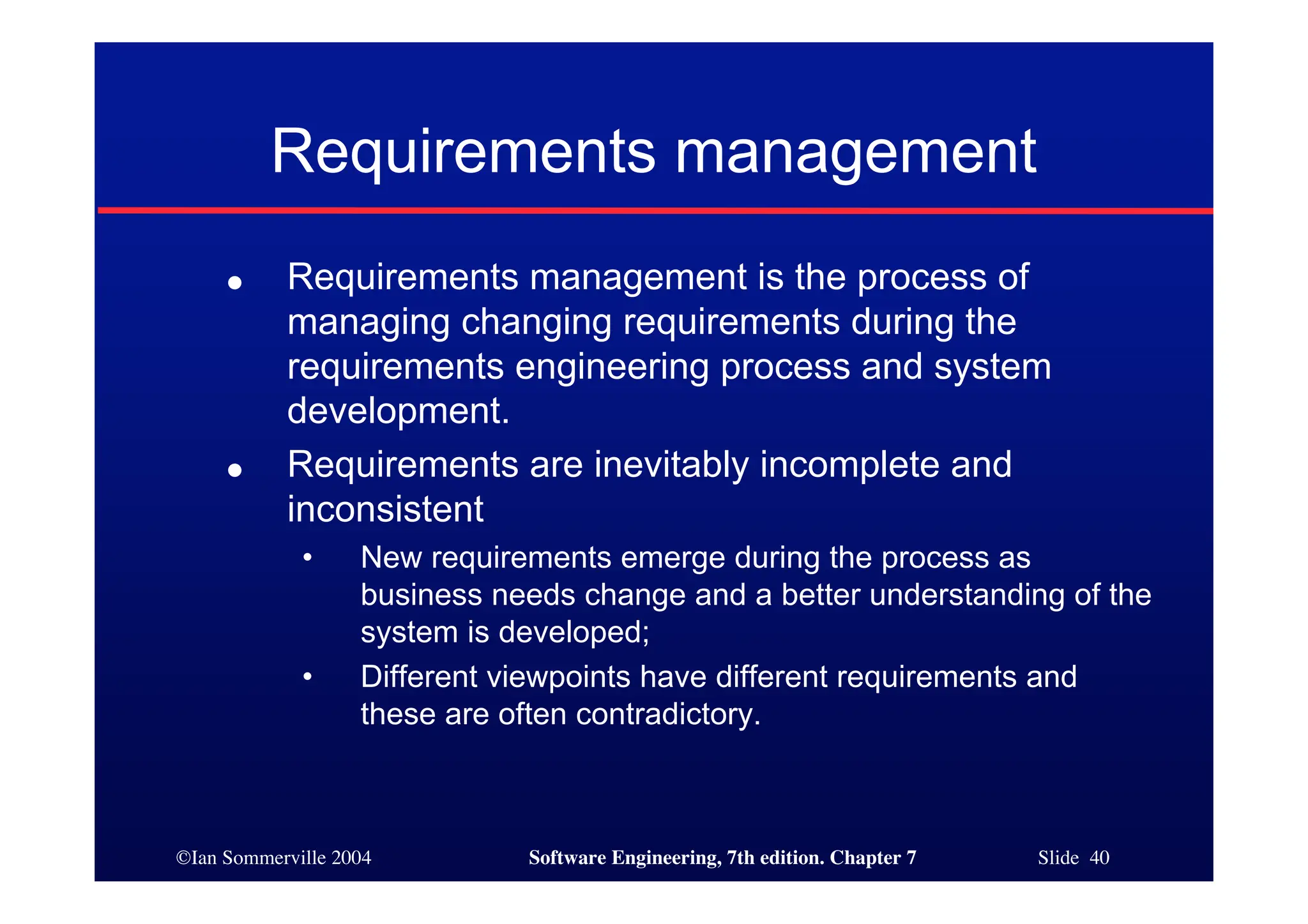 Chapter 7 Requirements Engineering Process | PPT