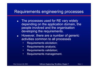 Chapter 7 Requirements Engineering Process | PDF