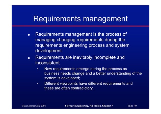 Chapter 7 Requirements Engineering Process | PPT