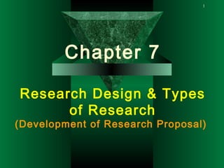 Chapter 7 (research design) | PPT