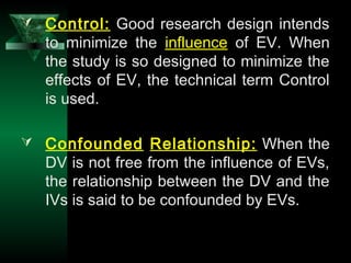 Chapter 7 (research design) | PPT