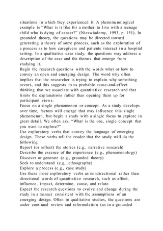 CHAPTER 7 RESEARCH QUESTIONS AND HYPOTHESESInvestigators place | DOCX