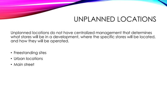 Chapter 7 retail locations | PPT