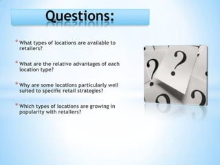 Chapter 7 retail locations ppt | PPTX