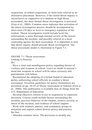 Chapter 7 School SafetyIntroductionMaintaining school safety h.docx