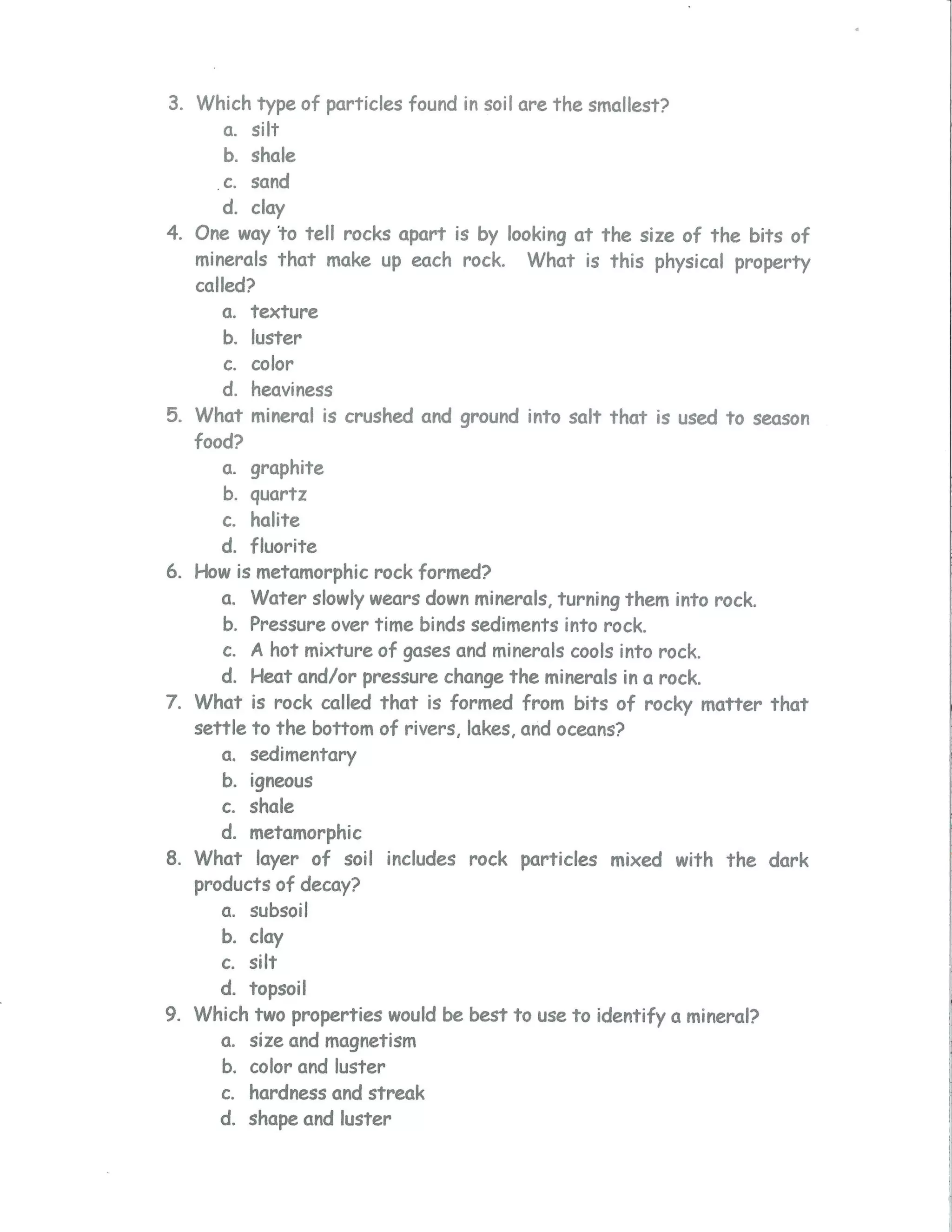 Chapter 7 Science Review | PDF