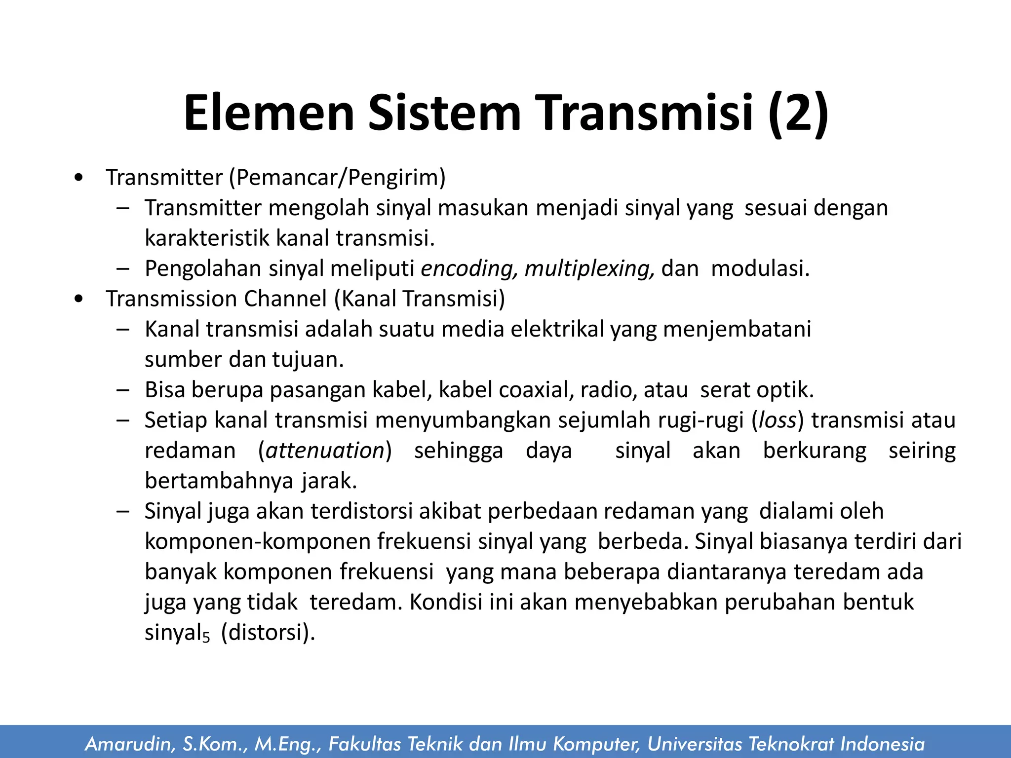 Chapter7 Sistem Transmisi | PDF