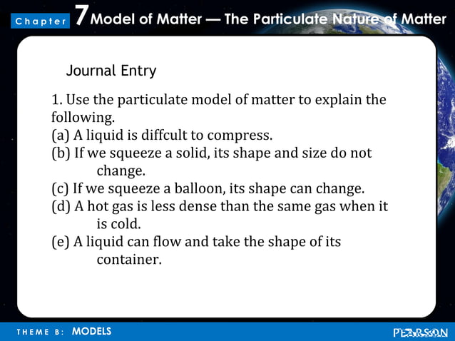 Chapter 7_Particulate Model of Matter | PPT | Physics | Science