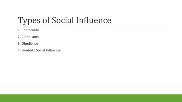 Chapter 7 Social Influence in social psychology | PPT