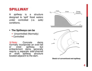 Chapter 7 spillway and energy dissipators | PDF