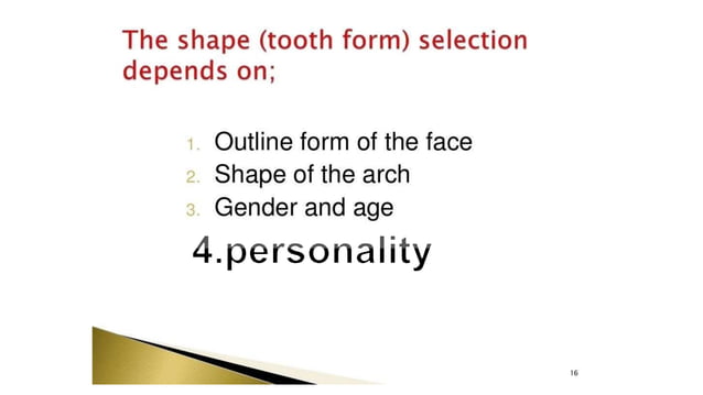 Teeth selection for complete denture | PDF