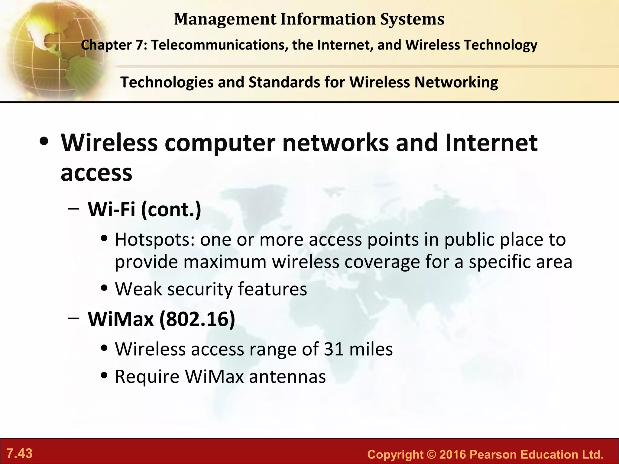 Chapter 7 telecommunications the internet and wireless technology | PDF