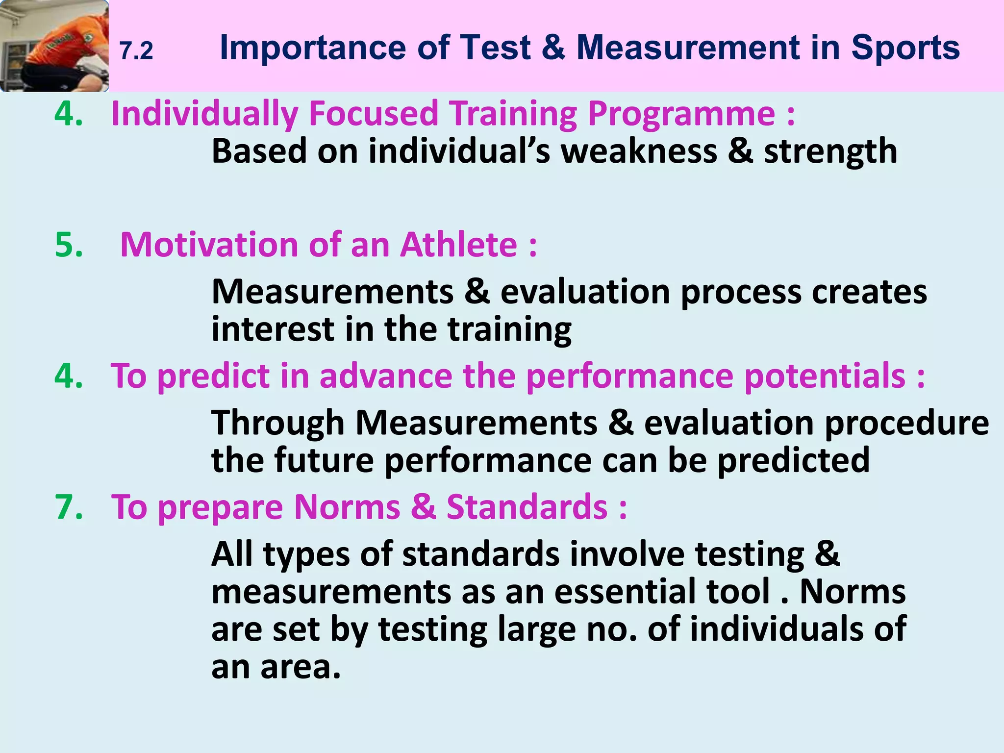 Chapter 7 Test and Measurement in Sports | PPTX