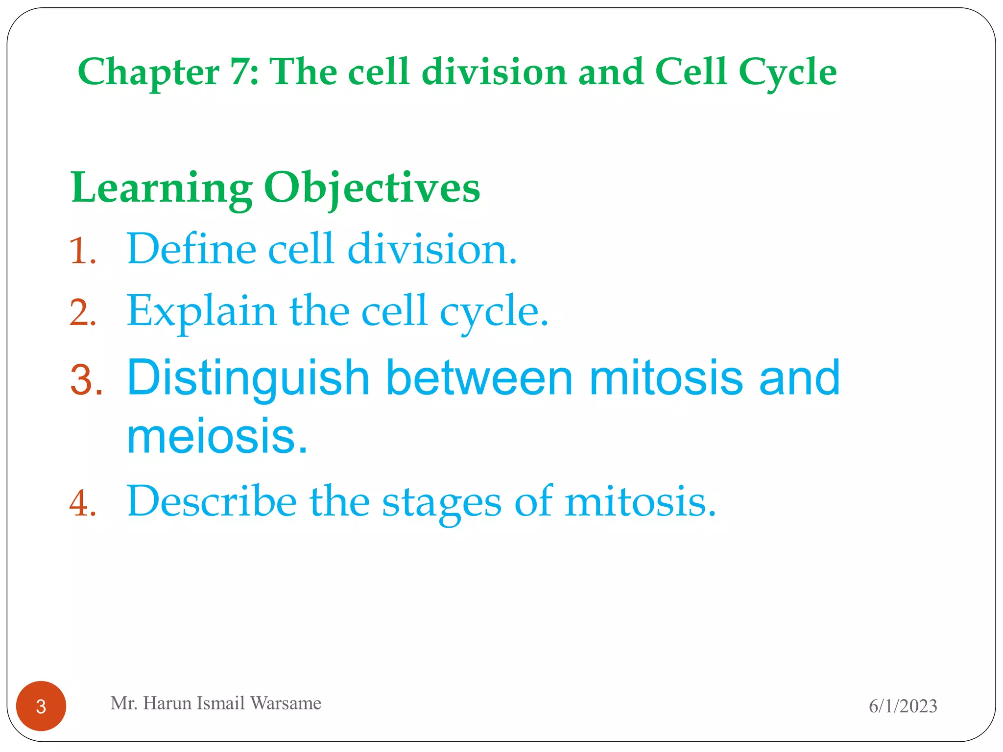 Chapter 7 The cell cycle.ppt