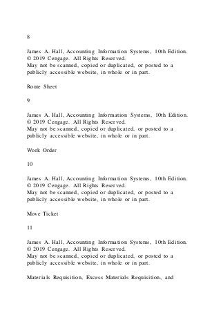 Chapter 7The Conversion CycleJames A. Hall, Accounting I | DOCX