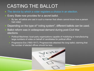 Chapter 7 the electoral process | PPT