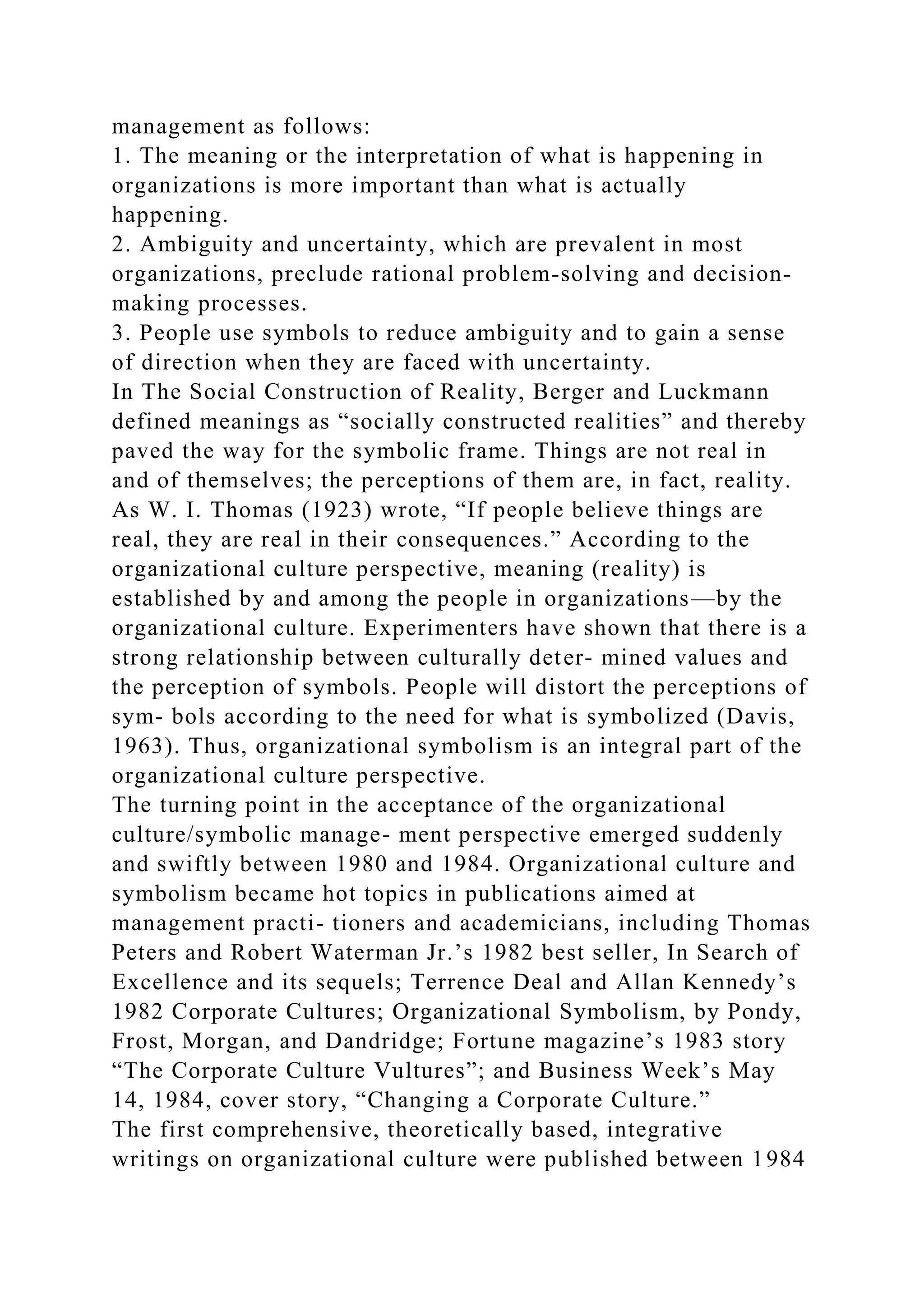 CHAPTER 7 Theories of Organizational Culture and Change Organi.docx