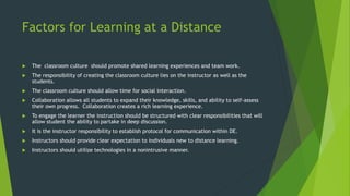 Chapter 7 the student and distance education | PPT