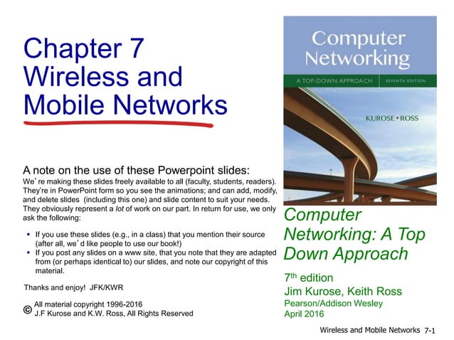 Chapter 7 - Computer Networking a top-down Approach 7th | PPT